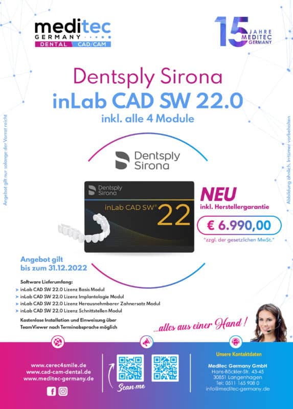 Dentsply Sirona inLab CAD SW 22.0 - CAD-CAM Dental