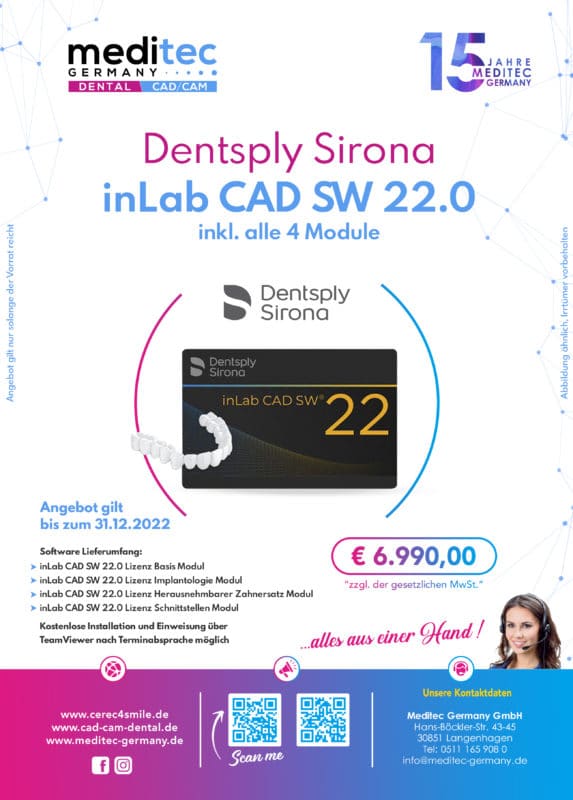 Dentsply Sirona inLab CAD SW 22.0 - CAD-CAM Dental